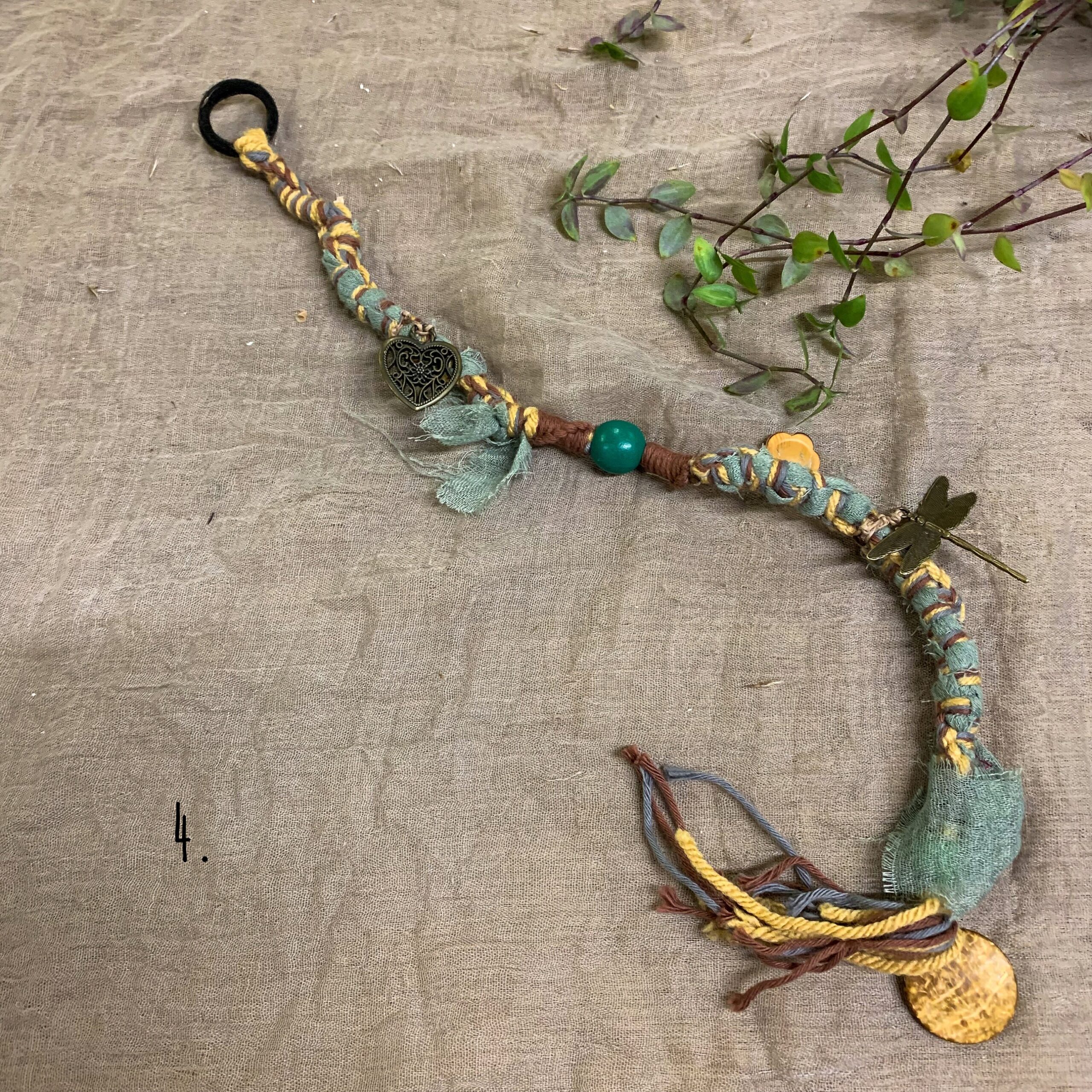 Dreadlock Hair Wrap Summer Garden - CrafterElena