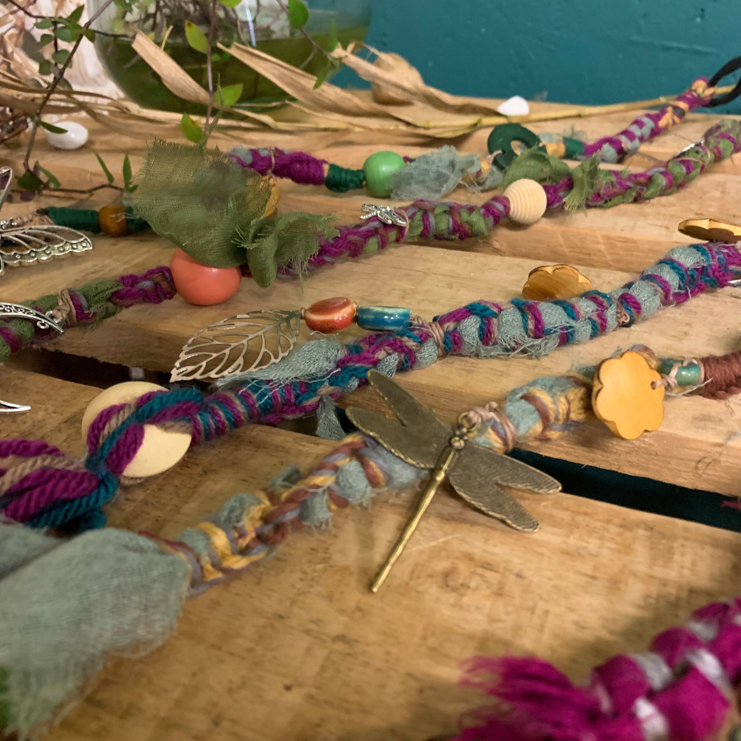 Dreadlock Hair Wrap Summer Garden - CrafterElena