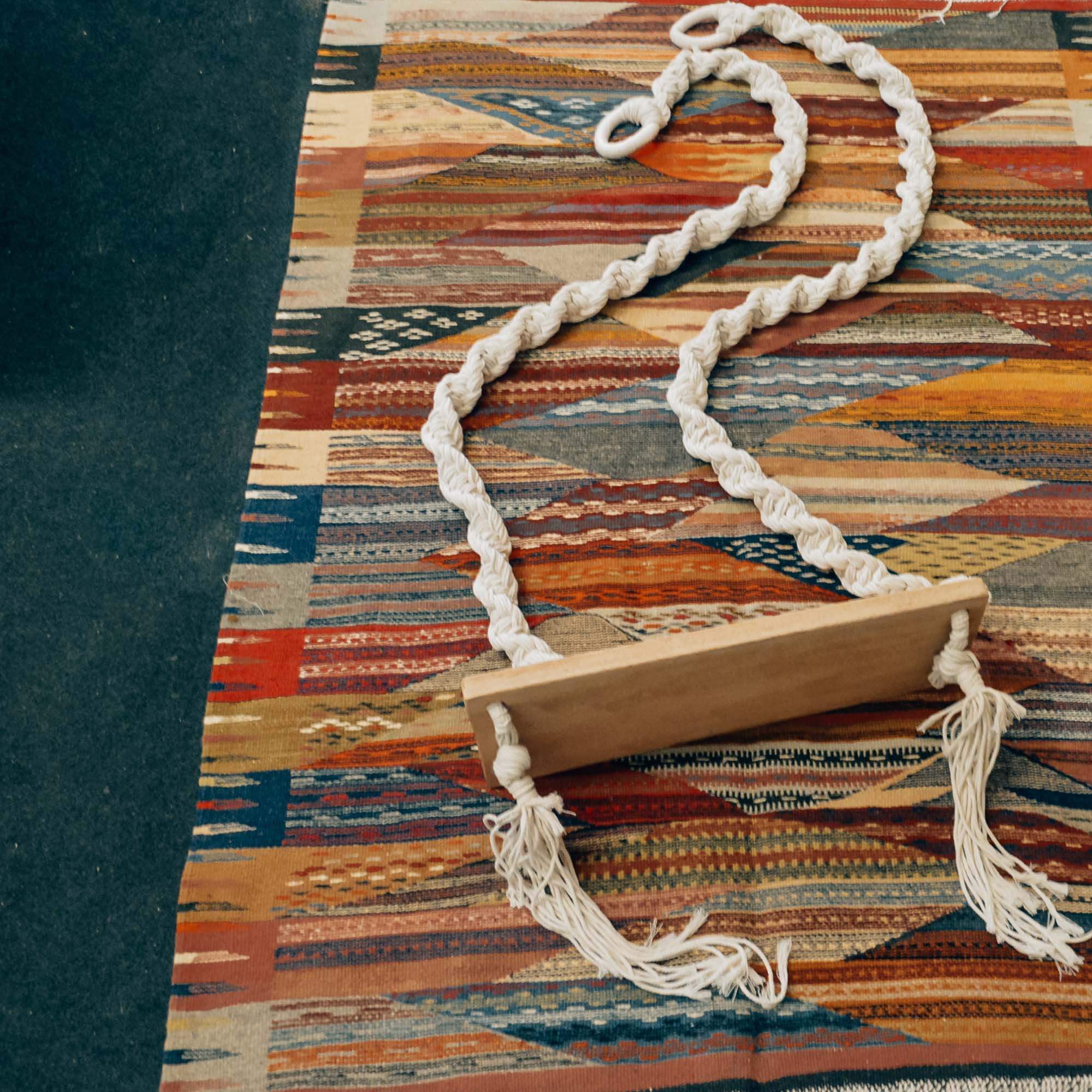 Macrame Boho Wood Swing - CrafterElena