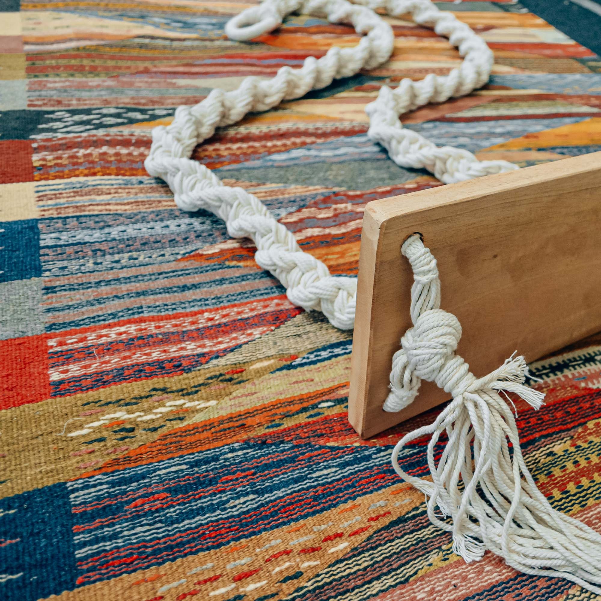 Macrame Boho Wood Swing - CrafterElena