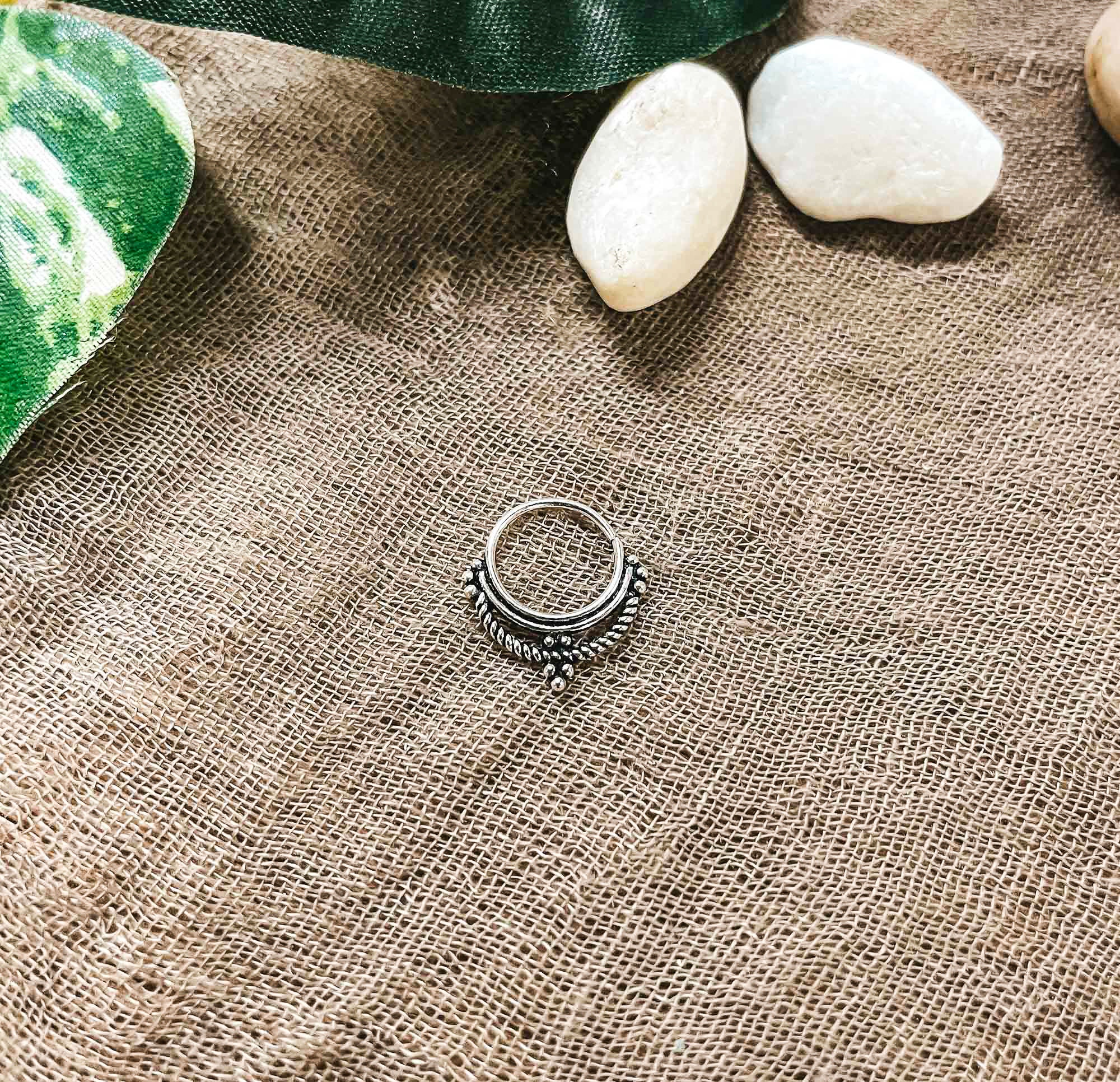 Sterling Silver Septum Ring - CrafterElena
