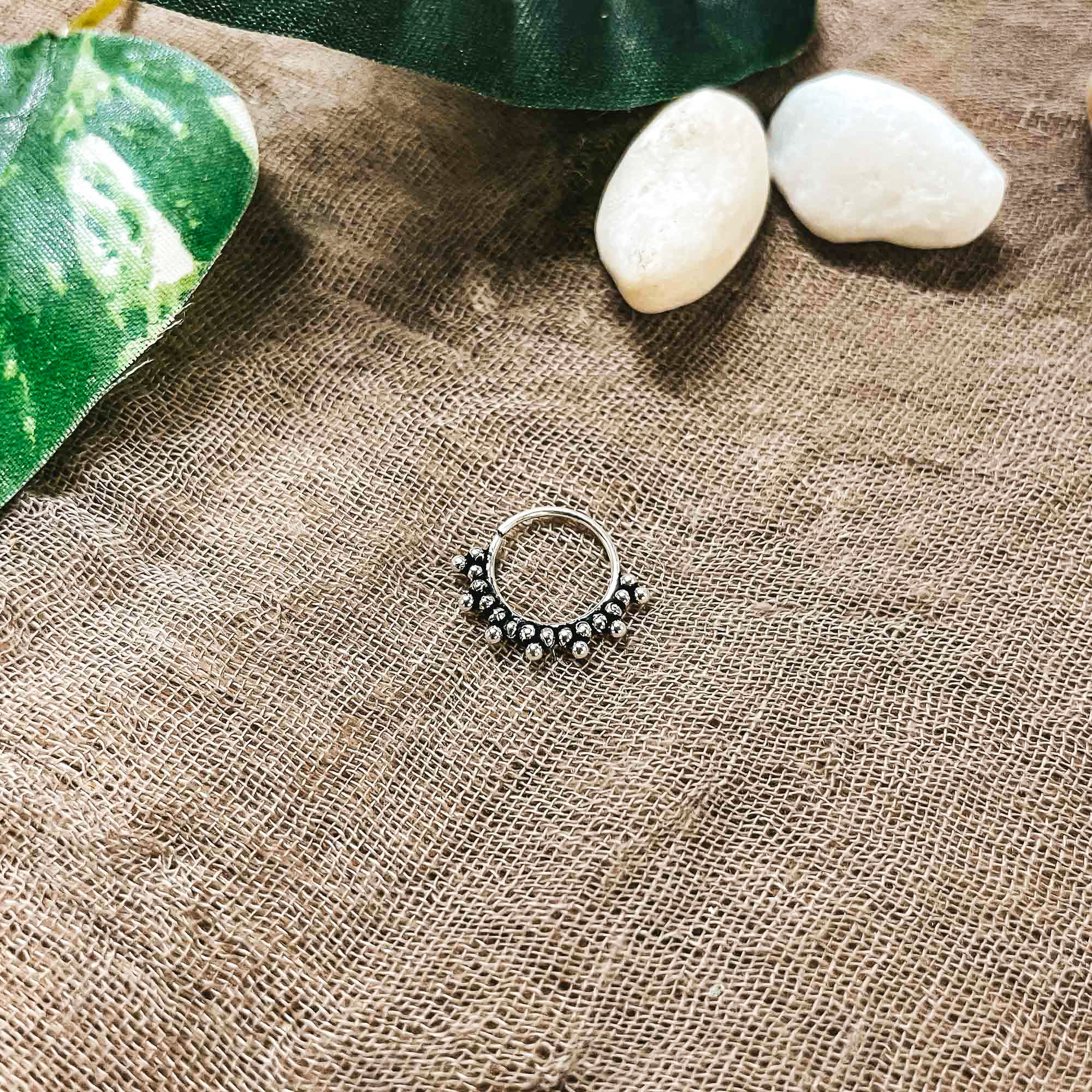 Sterling Silver Septum Ring - CrafterElena