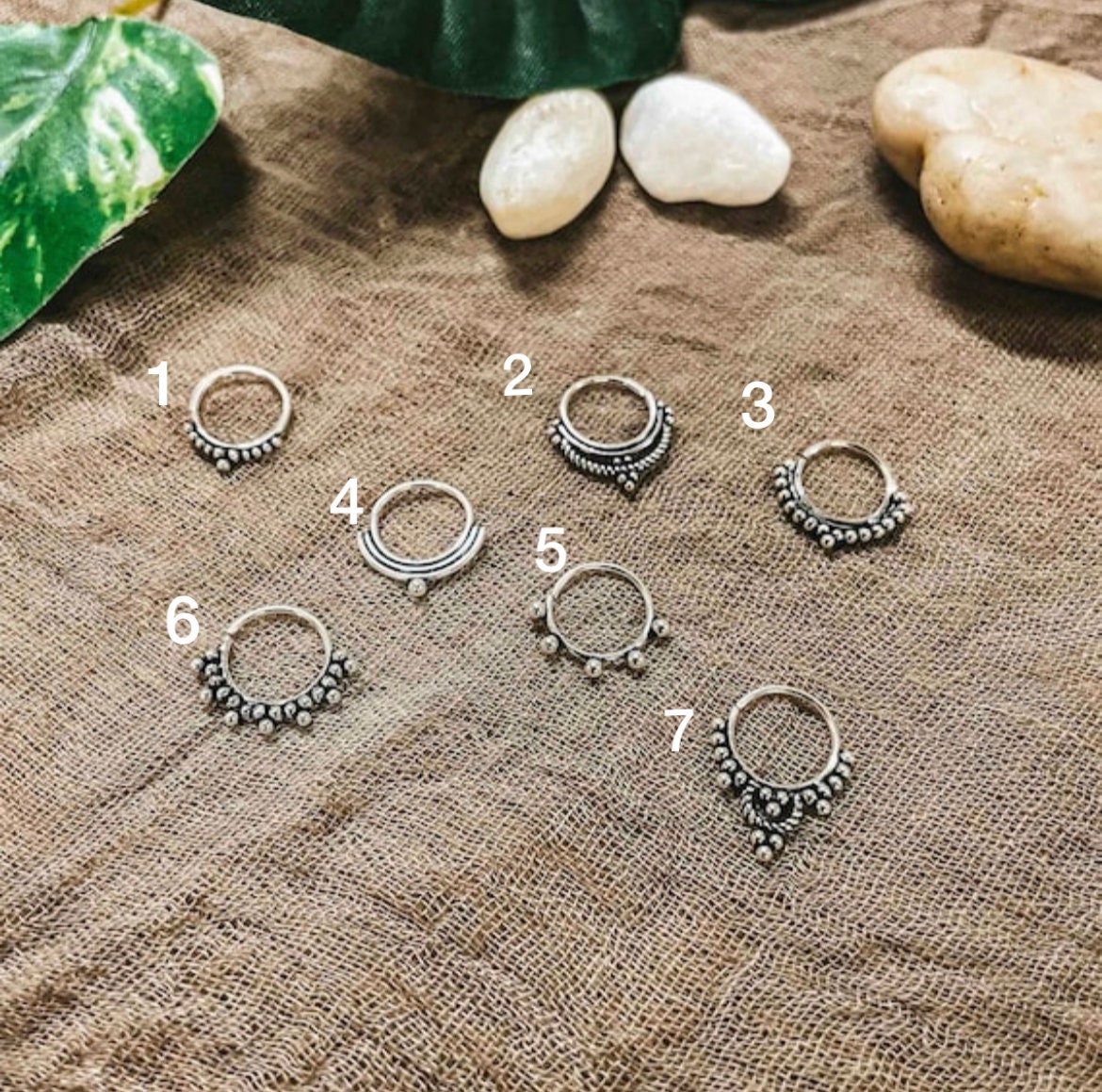 Sterling Silver Septum Ring - CrafterElena