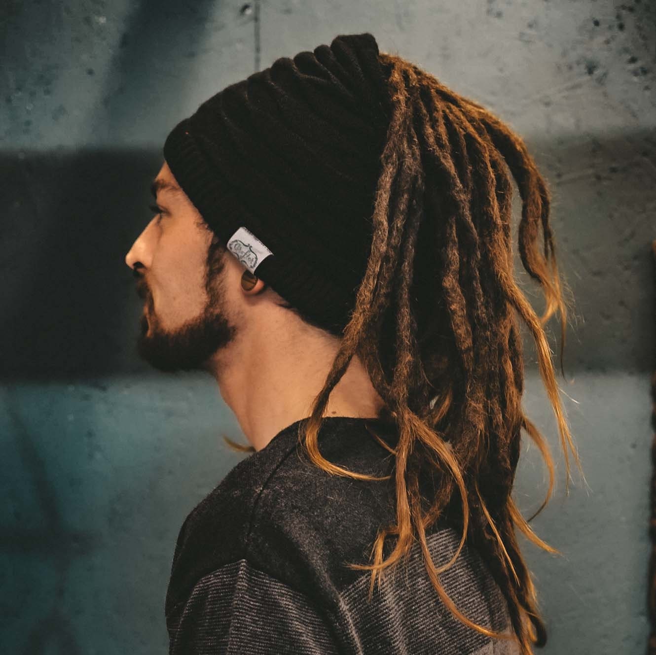 Dreadlocks Beanie Bandana Wavy Knitted Detail - CrafterElena